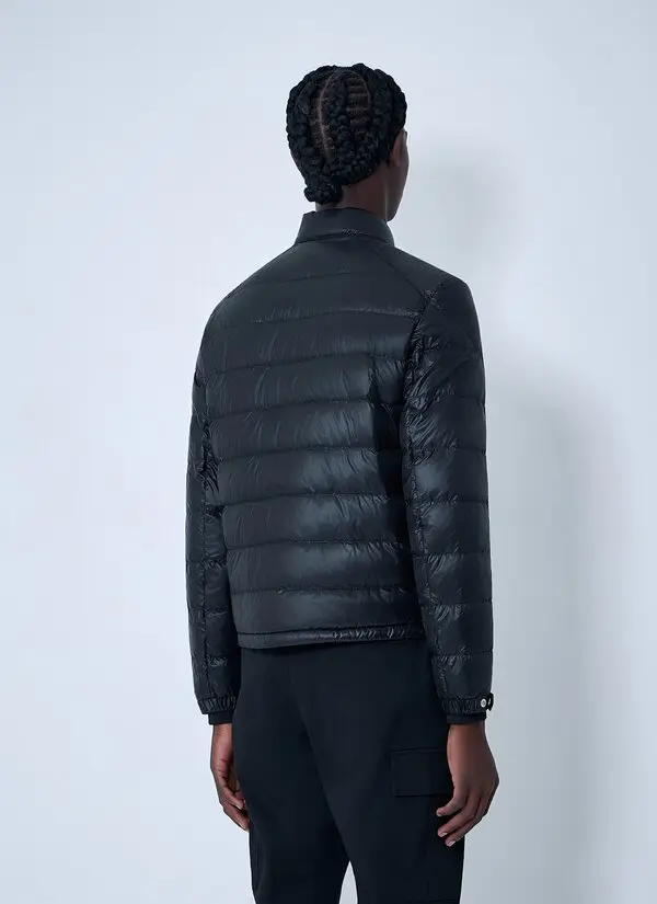 Moncler Padded Quilted Stand Collar Down Jacket - Black