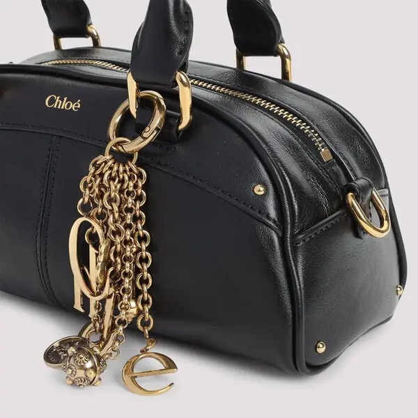 Chloé Calf Leather Handbag With Gold-tone Embellishments