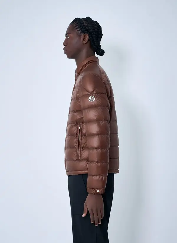 Moncler Padded Quilted Down Jacket - Brown