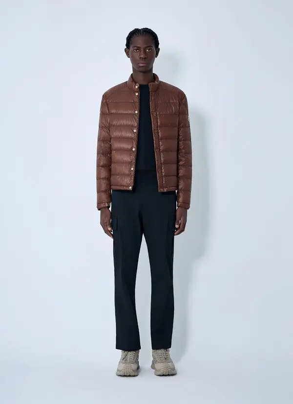 Moncler Padded Quilted Down Jacket - Brown