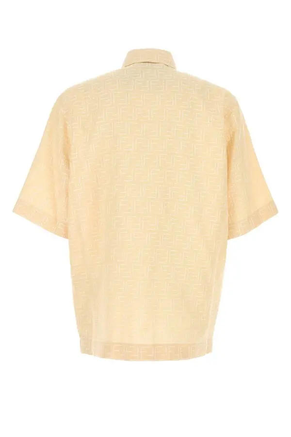 Fendi Cream Linen Blend Shirt - Yellow