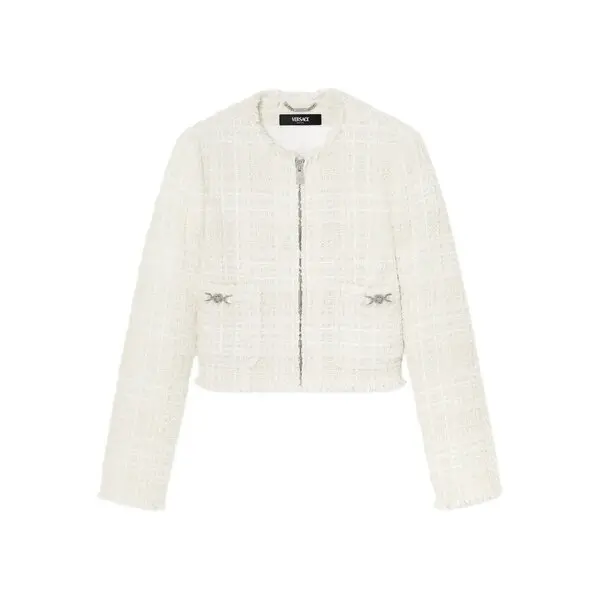 Versace Cropped Jacket - Cream