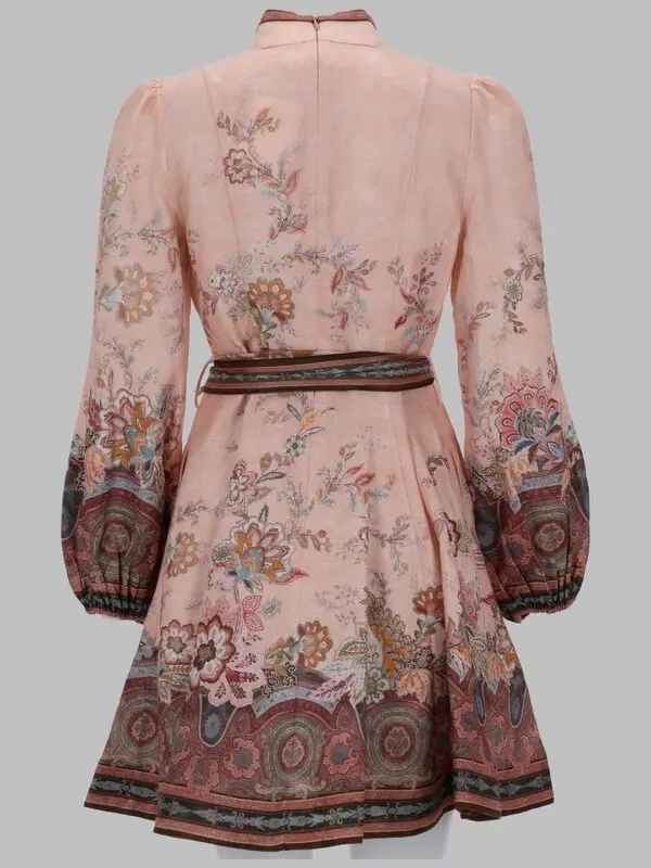 Zimmermann Alchemy Button-up Linen Dress - Pink
