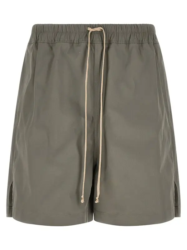 Rick Owens Cotton Poplin Bermuda Shorts - Gray