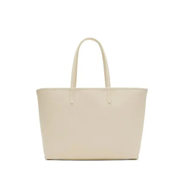 Burberry Reversible Check Tote Bag With Detachable Pouch - Cream
