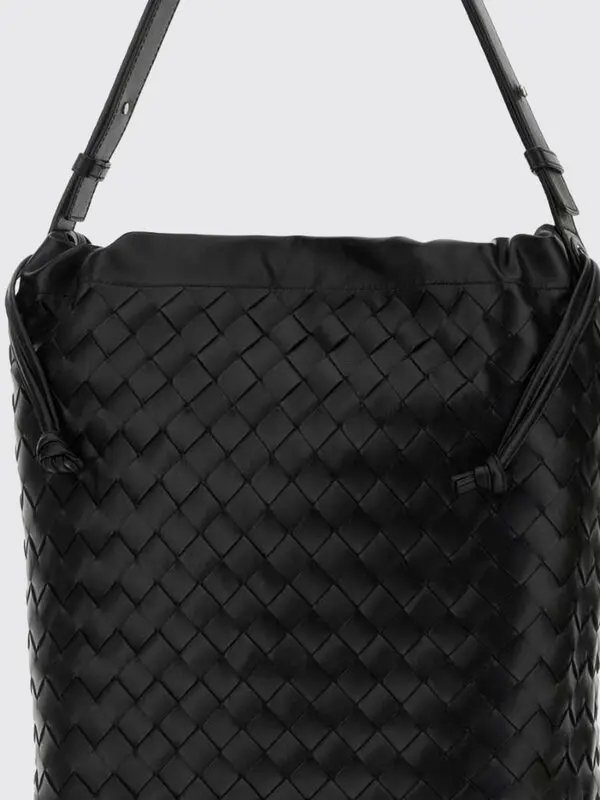Bottega Veneta Woven Leather Shoulder Bag - Black