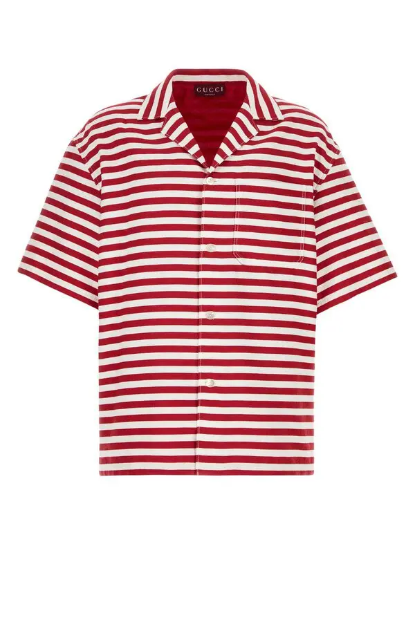 Gucci Embroidered Cotton Blend Shirt