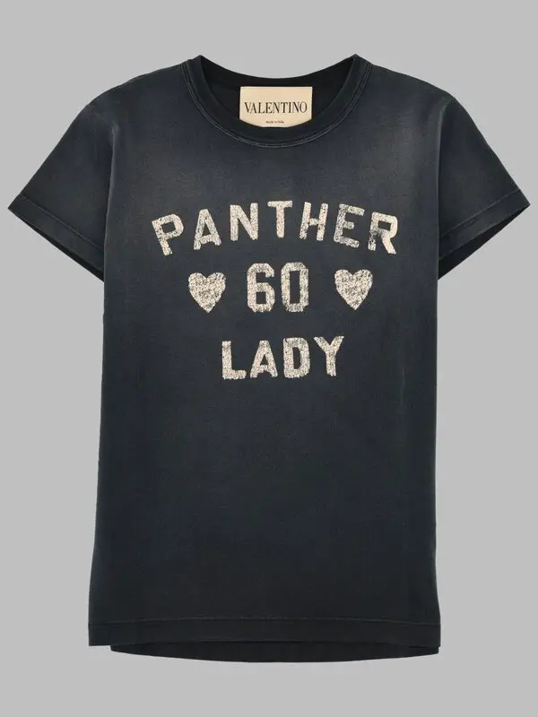 Valentino Garavani Printed Cotton T-shirt - Black