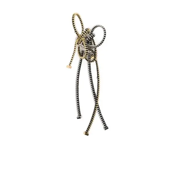 JEAN PAUL GAULTIER Silver/-tone Zip Detailing Earrings - Gold