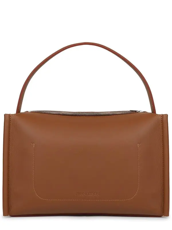 JW Anderson Leather Loafer Bag - Cream
