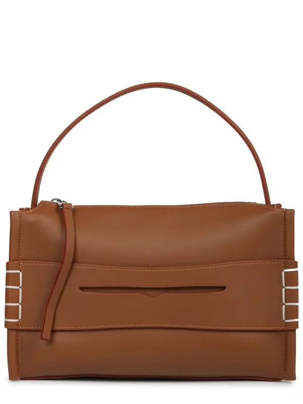 JW Anderson Leather Loafer Bag - Cream