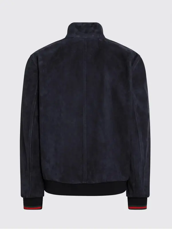 Gucci Suede Bomber Jacket - Blue
