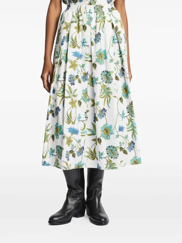 FAY Printed Cotton Skirt