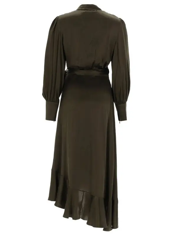 Zimmermann Midi Silk Wrap Dress