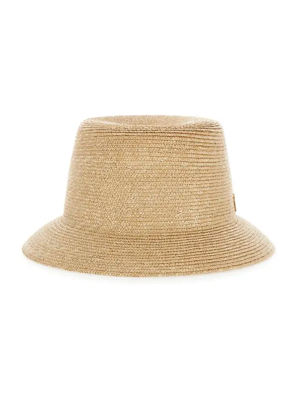 Saint Laurent Paglia" Straw Sun Hat With Wide Brim - Multicolor