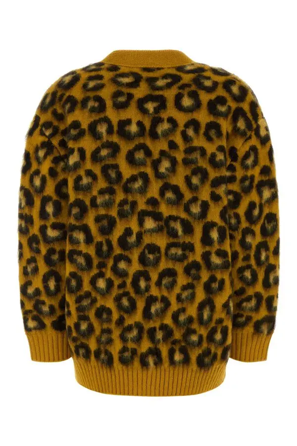 Bottega Veneta Leopard Print Oversized Cardigan - Multicolor