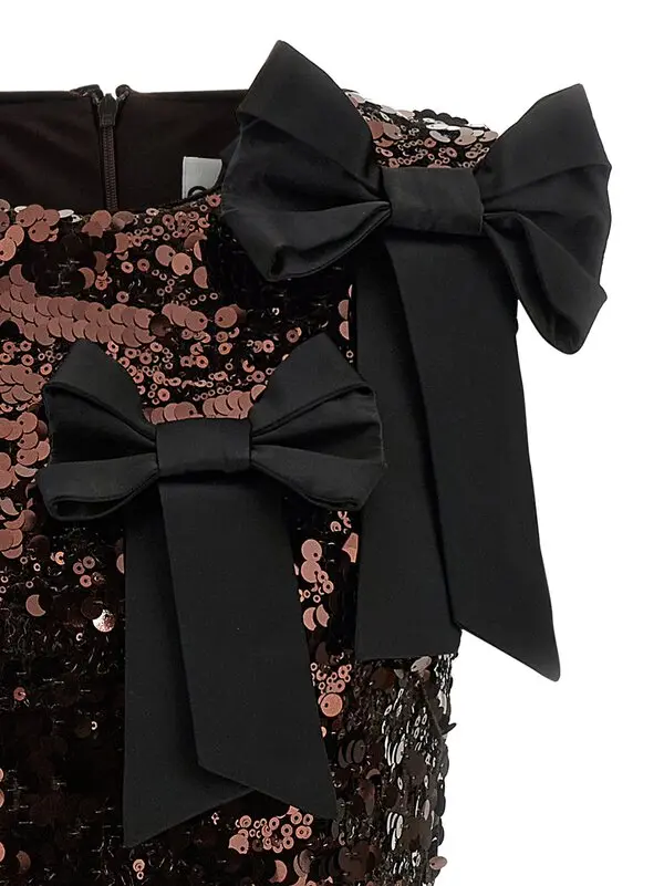 GANNI Velvet Sequins Straight Midi Dress