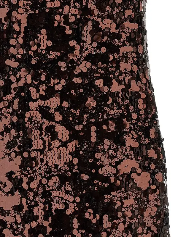 GANNI Velvet Sequins Straight Midi Dress