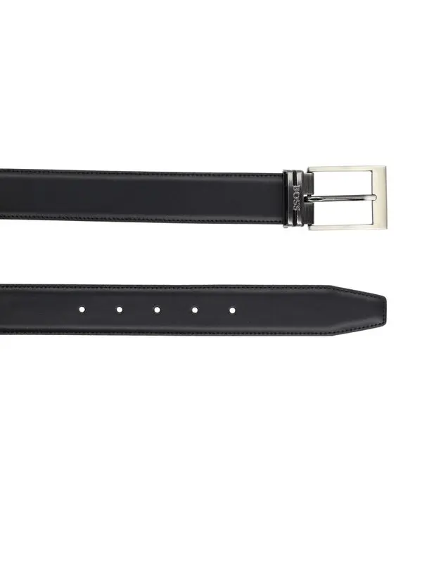 BOSS Leather Belt With Buckle
