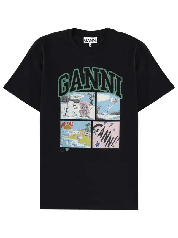 GANNI Graphic Print T-shirt