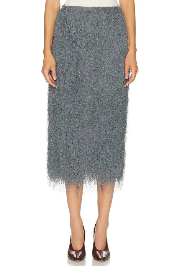 Dries Van Noten Sokna Midi Skirt - Gray