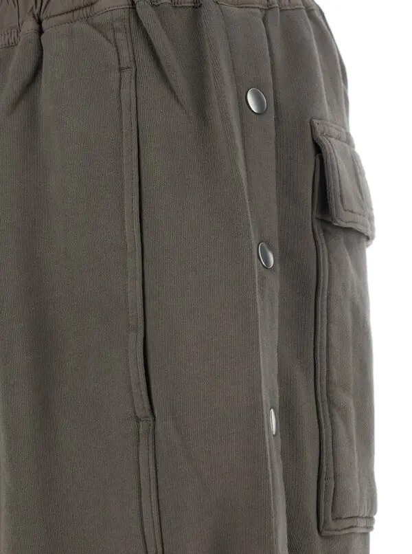 Rick Owens Elastic Waist Shorts With Side Snap Buttons