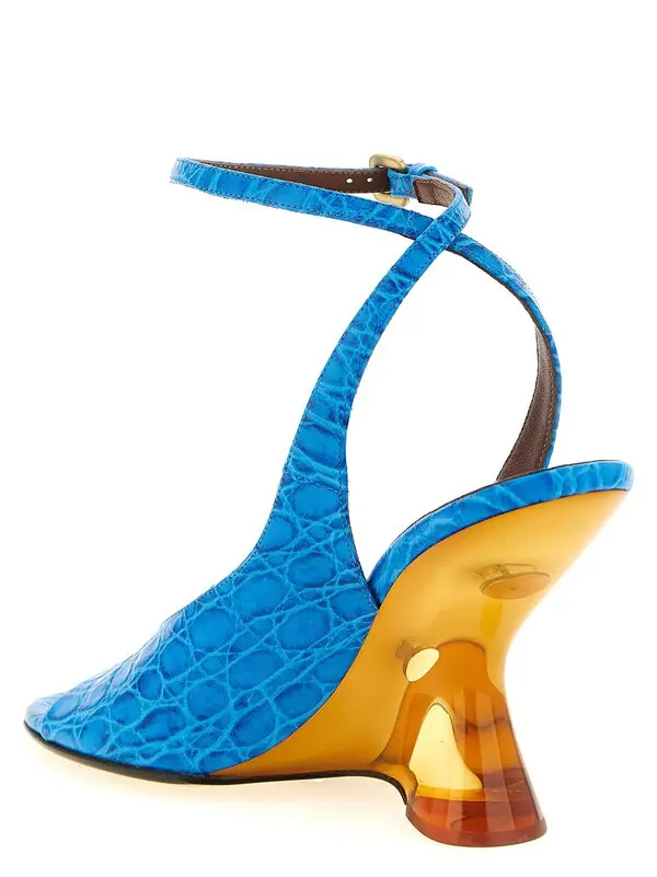 Dries Van Noten Embossed Leather Sandals
