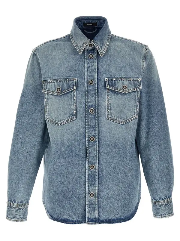 Versace Medusa' Shirt - Blue