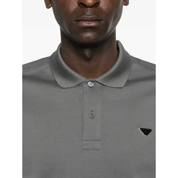 Prada Grey Polo Shirts