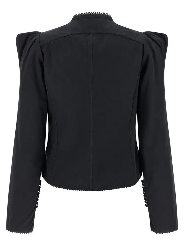 Isabel Marant Étoile Calina Cotton Victorian Shirt With Ruffles And Crochet