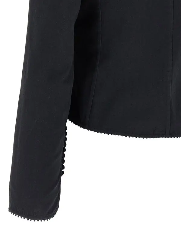 Isabel Marant Étoile Calina Cotton Victorian Shirt With Ruffles And Crochet
