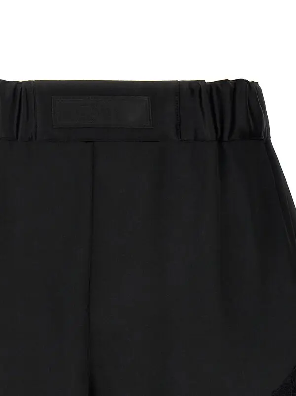 Versace Satin Shorts With Lace Inserts