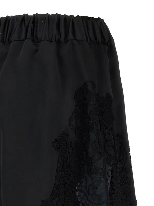Versace Satin Shorts With Lace Inserts