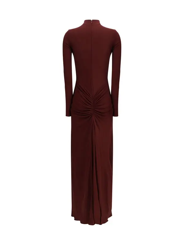 Alaïa Draped Long Sleeve Dress