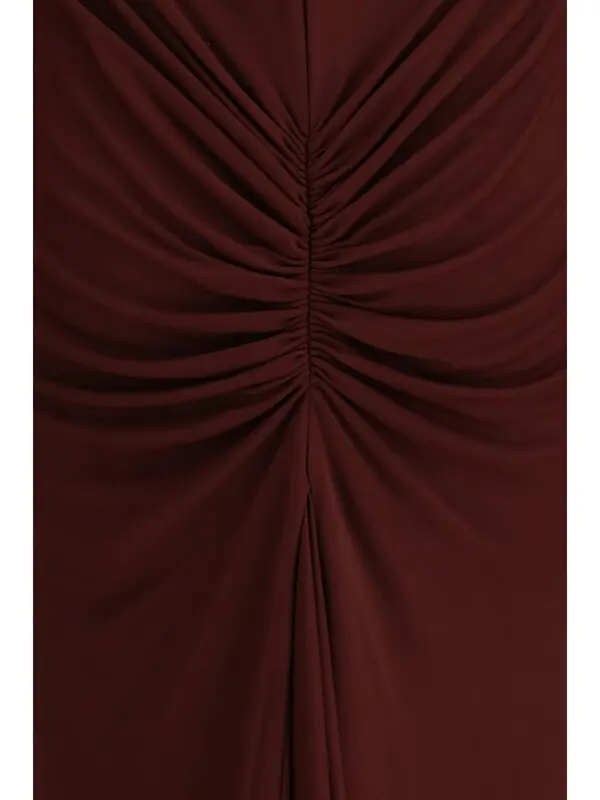 Alaïa Draped Long Sleeve Dress