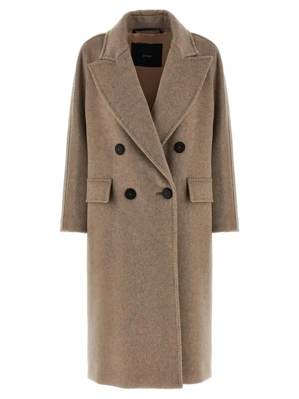 Max Mara Angus Double-breasted Coat - Cream