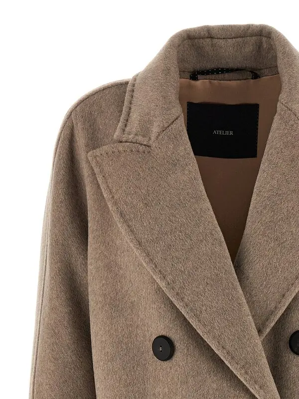 Max Mara Angus Double-breasted Coat - Cream