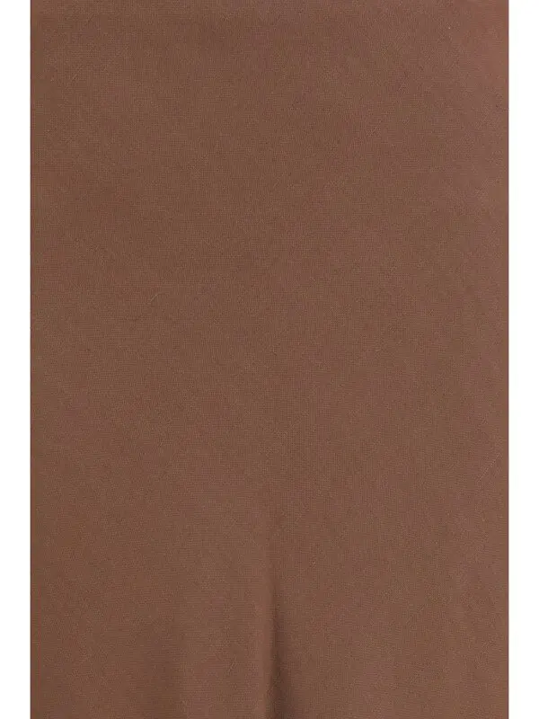 Brunello Cucinelli Long Skirt With Side Slits - Brown