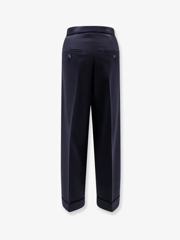 Max Mara Virgin Wool Tailored Trousers - Multicolor