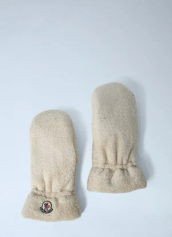 Moncler Logo Motif Fleece Mittens - Multicolor
