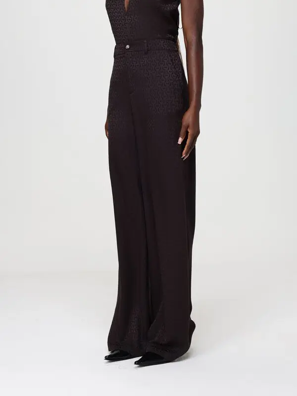 Gucci Silk Monogram Wide Leg Pants