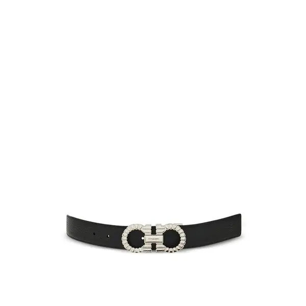 FERRAGAMO Gancini Buckle Belt - Black