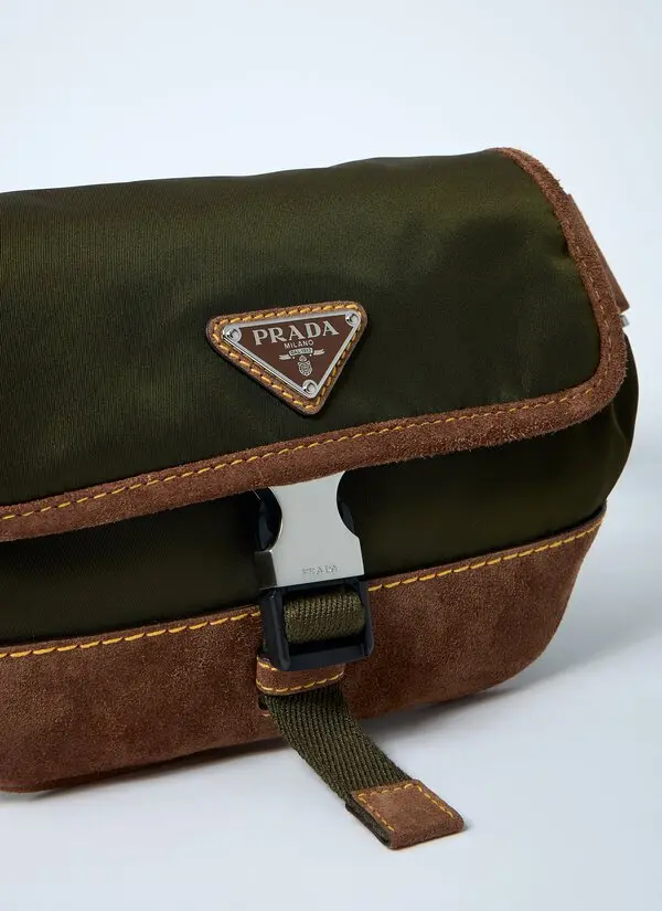 Prada Re-nylon And Suede Belt Bag