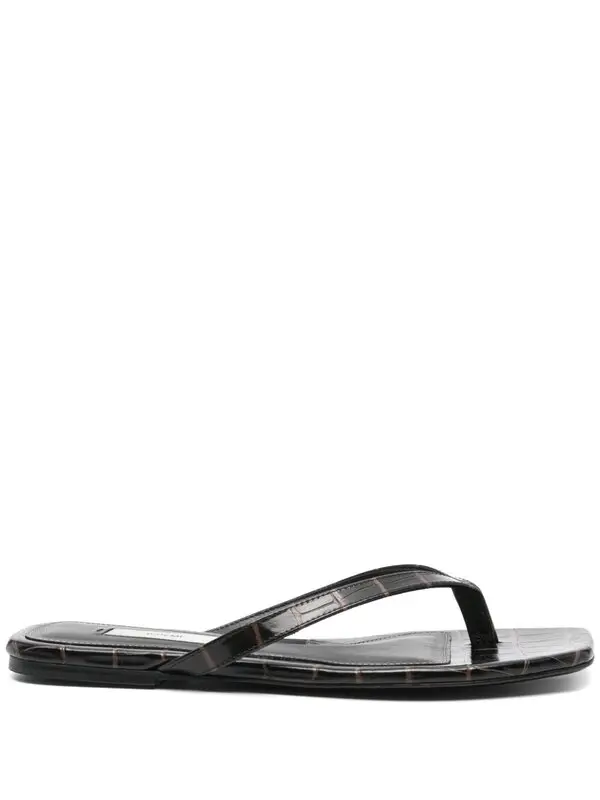 TOTEME Leather Flip Flops - Multicolor