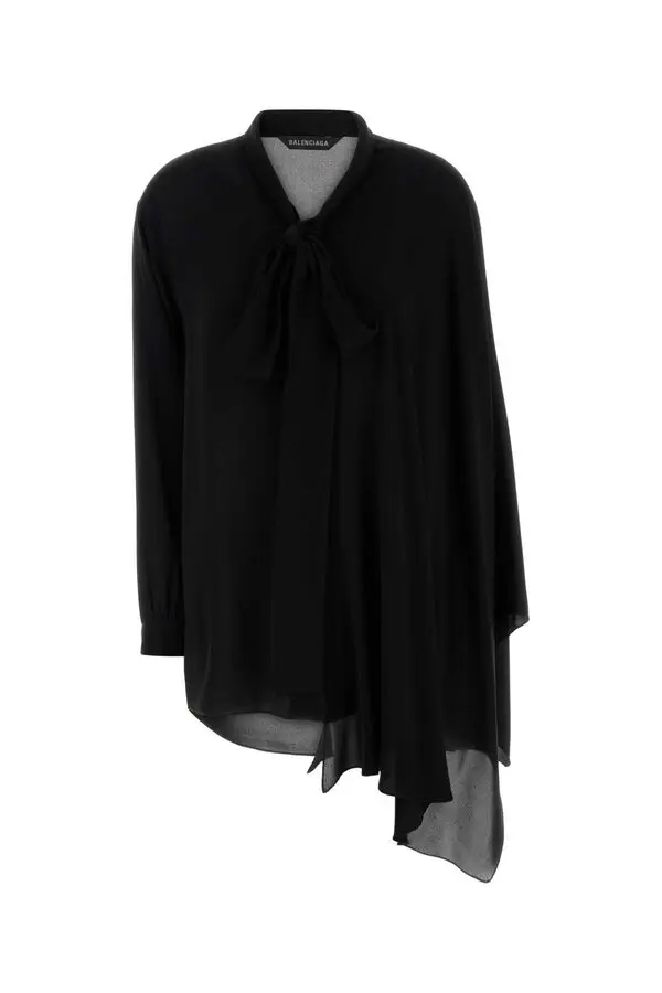 Balenciaga Georgette Blouse - Black