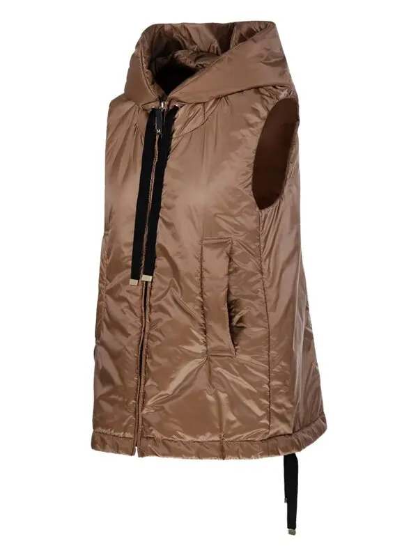 Max Mara Hooded Down Vest - Multicolor