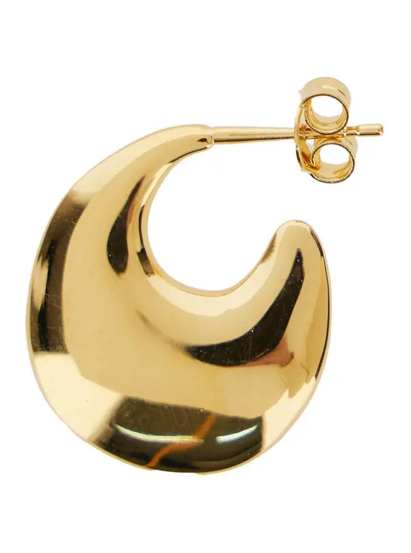 Saint Laurent Drop Earrings With Engraved Logo In Gold-colored Brass