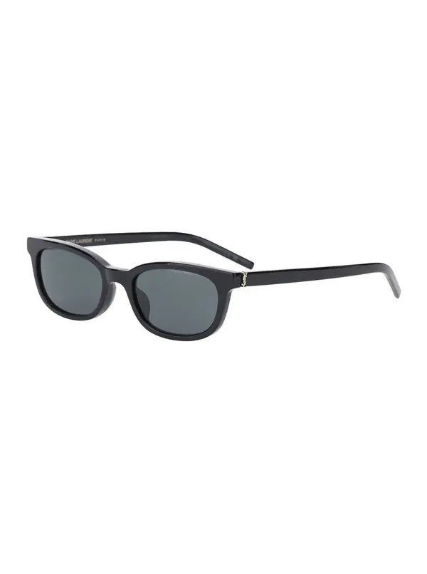 Saint Laurent Acetate Sunglasses With Cassandre Plate - Black
