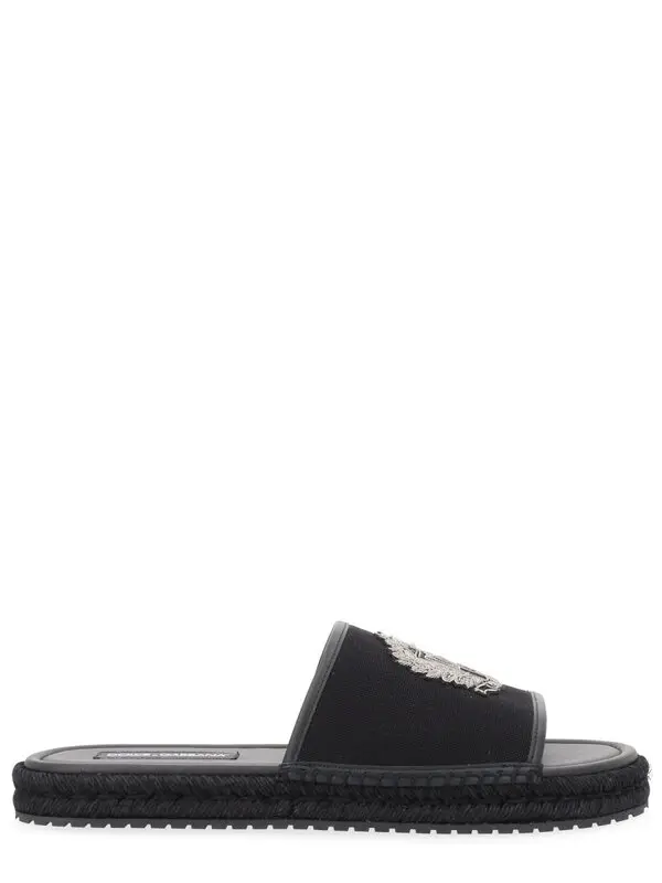 Dolce & Gabbana Logo Espadrille Slide