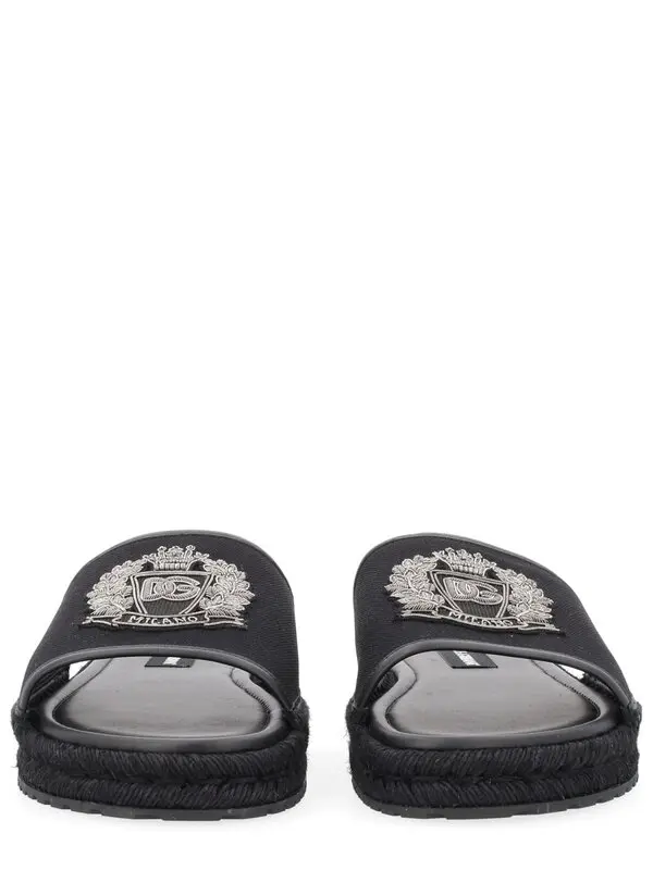 Dolce & Gabbana Logo Espadrille Slide